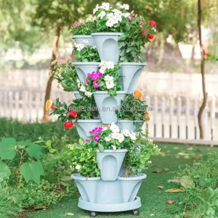 5-tier Self Watering Stacking Planting Strawberry Pot