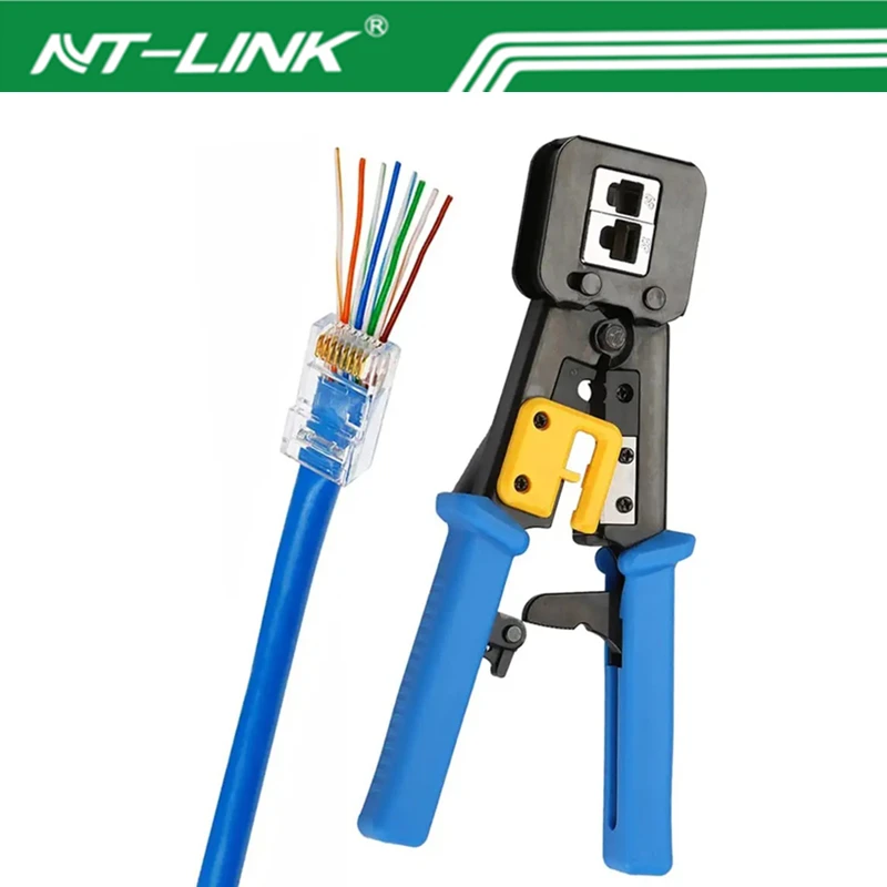 Network Crimping Crimp Tool For Rj45/rj12 Regular And End-pass-through ...