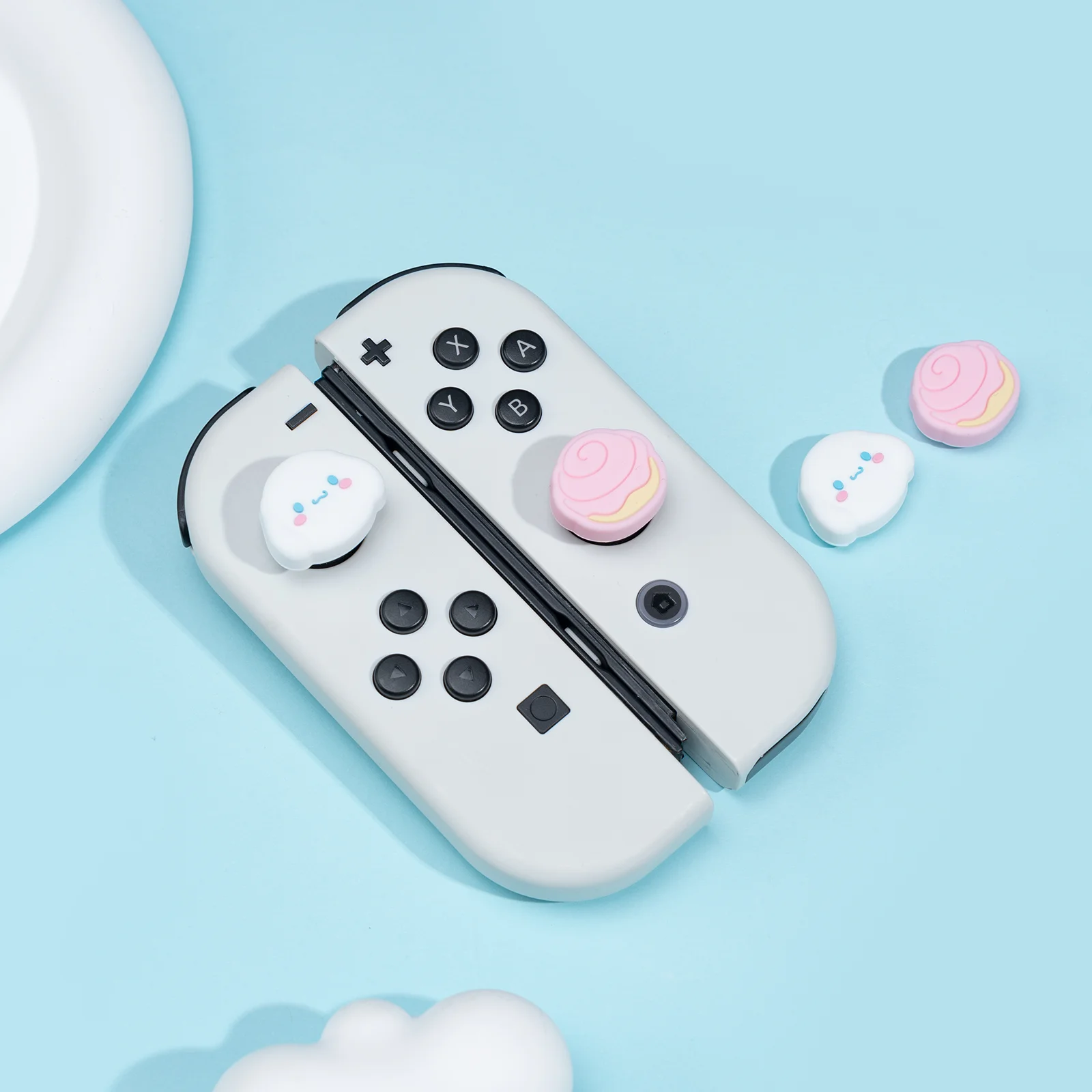 Cinnamoroll Thumb Stick Grip Case,Soft Silicone Joystick Rocker Cover,4pcs For Nintendo Switch ...