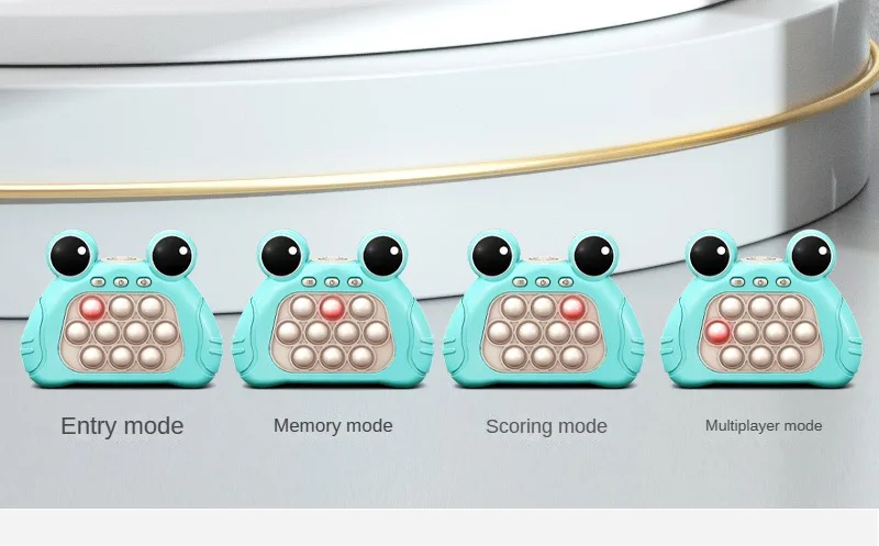 Quick Push Light Up Fidget Toy Handheld Bubble Game Console Toy Pop ...