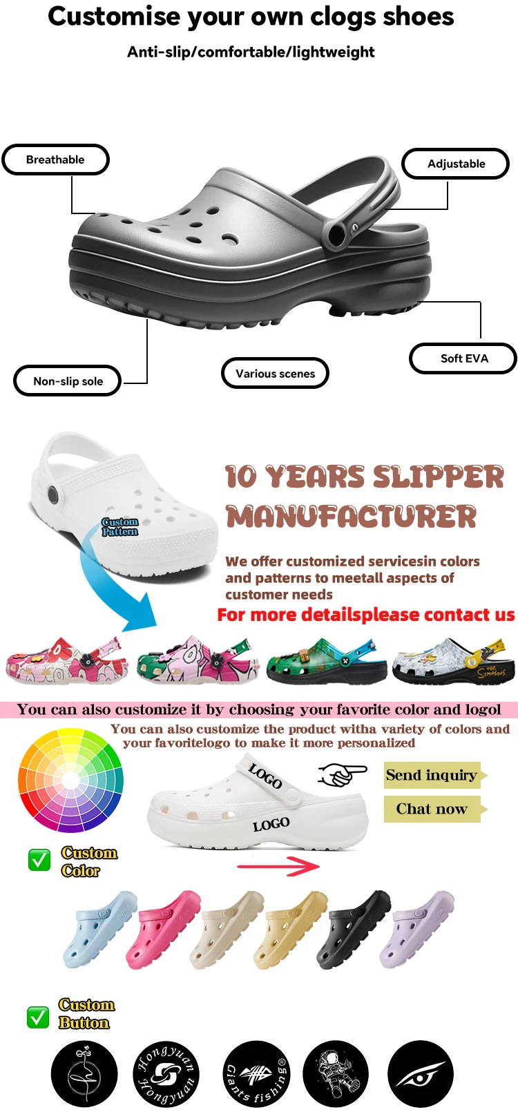 Deran 2025 OEM Cheap Price Factory Direct Sale Foam Clogs Cute Casual ...