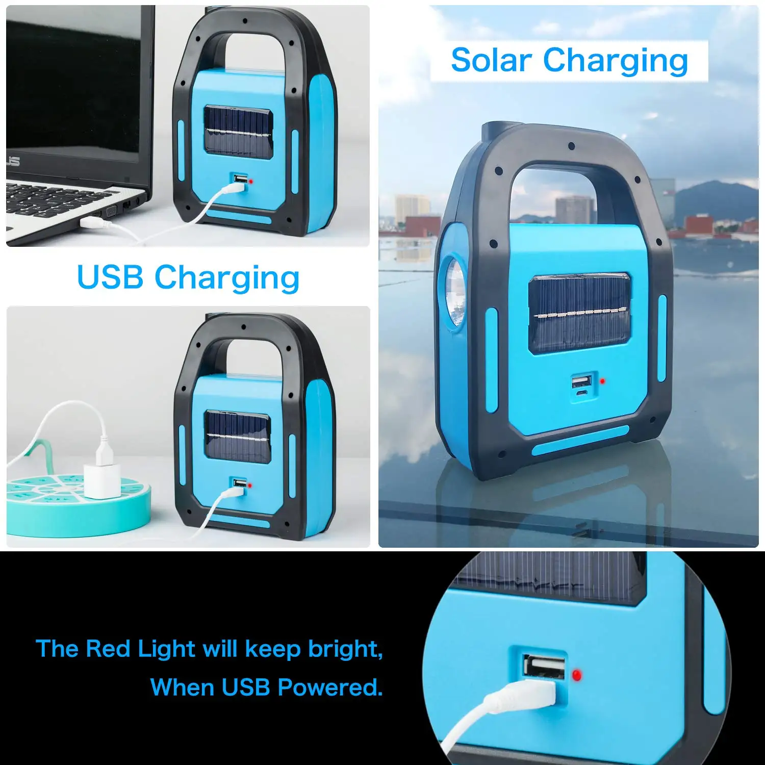 Outdoor New Design Multi-Function Solar Camping Lamp Rechargeable Torch ...
