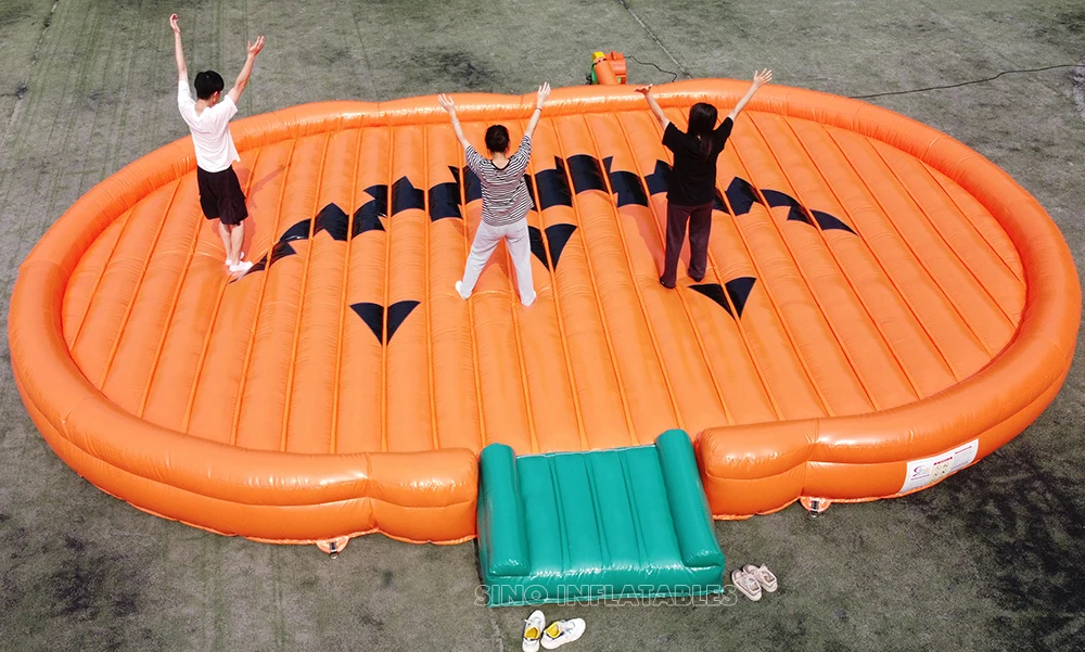9x6 Meters Outdoor Inflatable Pumpkin Jump Pad - Fun for All Ages
