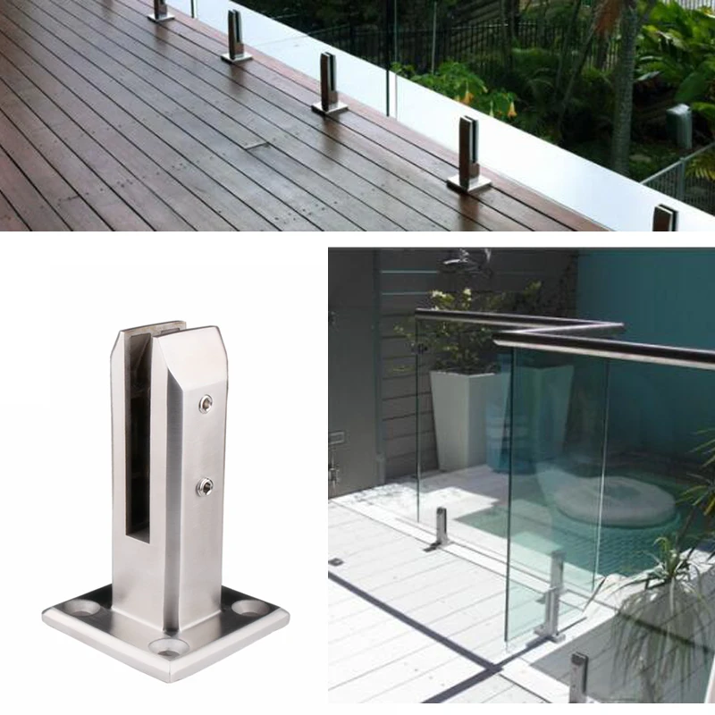 SS Bunnings Glass Railing Earthing - Pool Fence Balustrade Clamps Black ...
