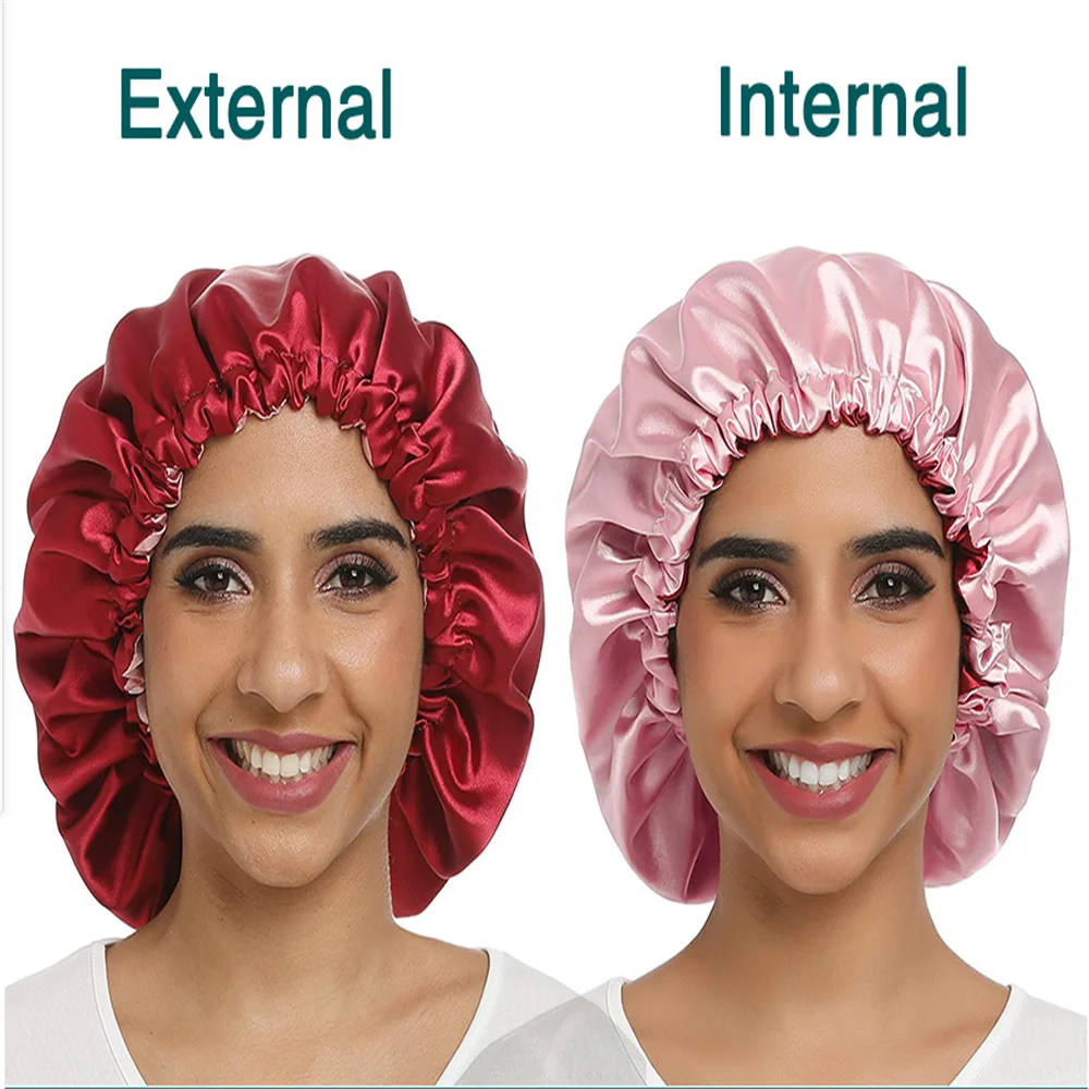 Oem Logo Silk Satin Hair Bonnet With Logo - Buy Silk Bonnet,Satin ...