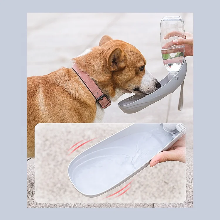 Abs 550ml Portable Foldable Leak Proof Plastic Flask Pet Cat Dog Water ...