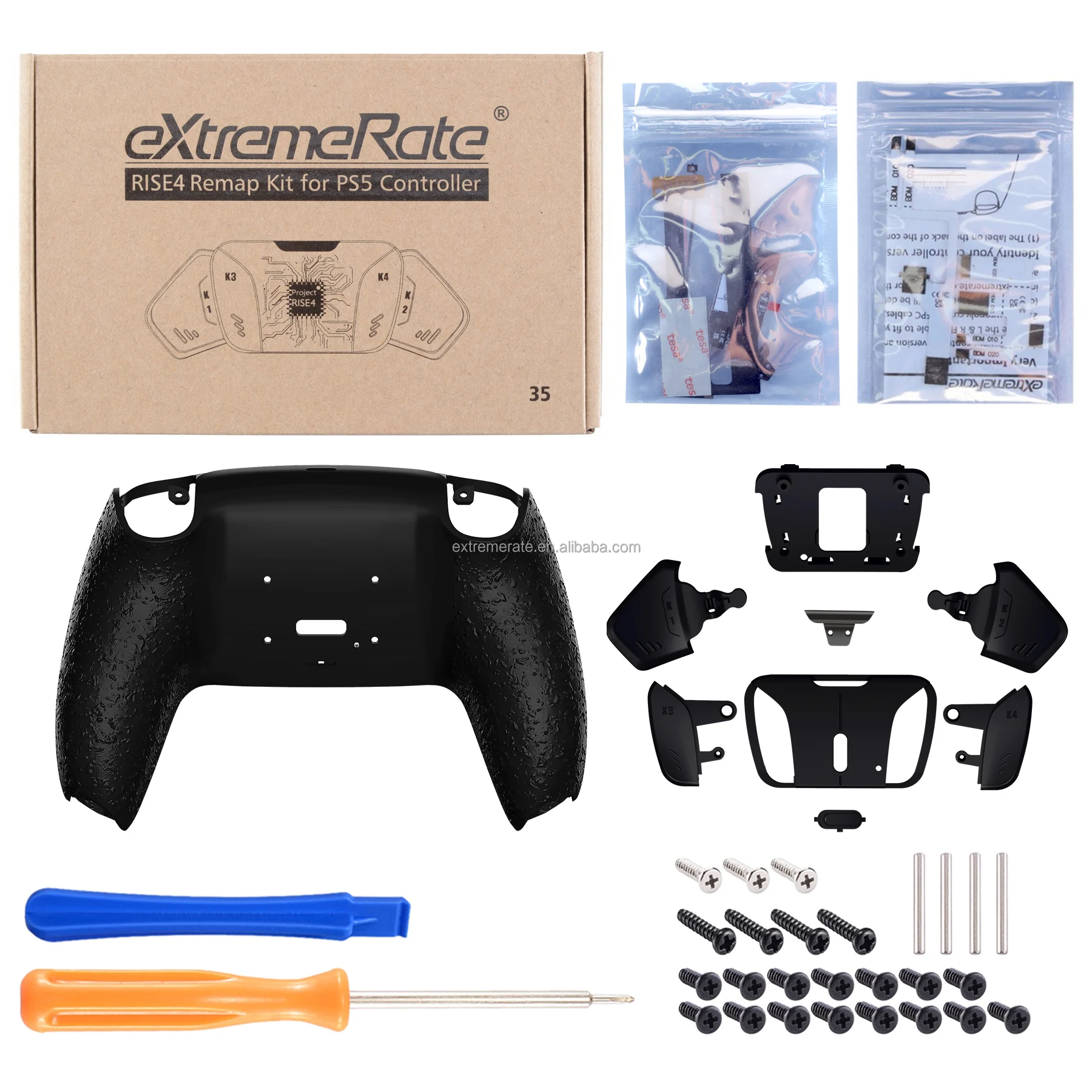 Extremerate Ps5 Rubberized Black Programable Rise 4 Remap Kits For ...