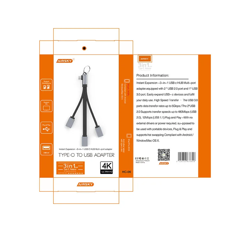 Super Speed 3 Port Usb Small Fly Man Hub 2.0 3.0 - Buy Man Hub,Man Hub ...