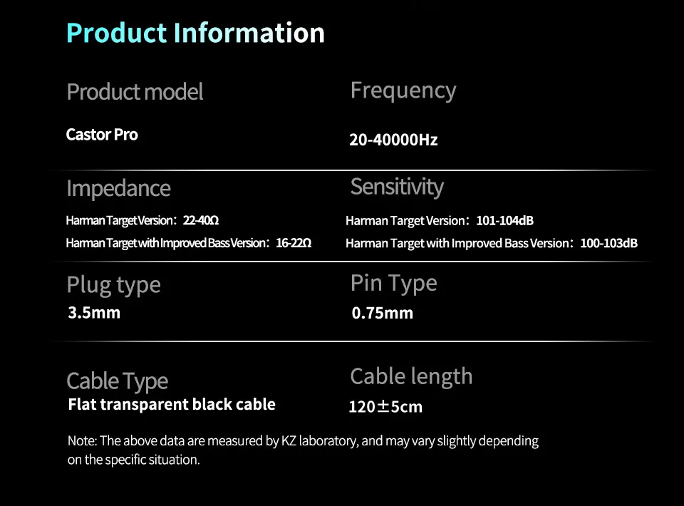 KZ Castor PRO 2DD in Ear Wired Earphones - High-End HFI Sound