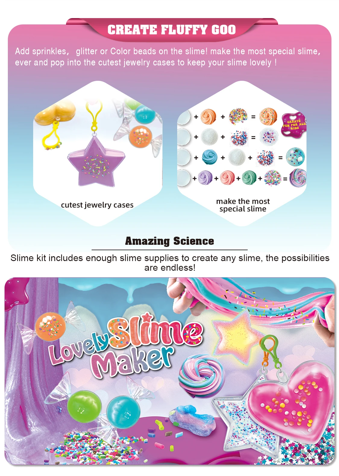 Meet Astm F 963 Regular Create Fluffy Slime Maker Kit For Girls - Buy ...