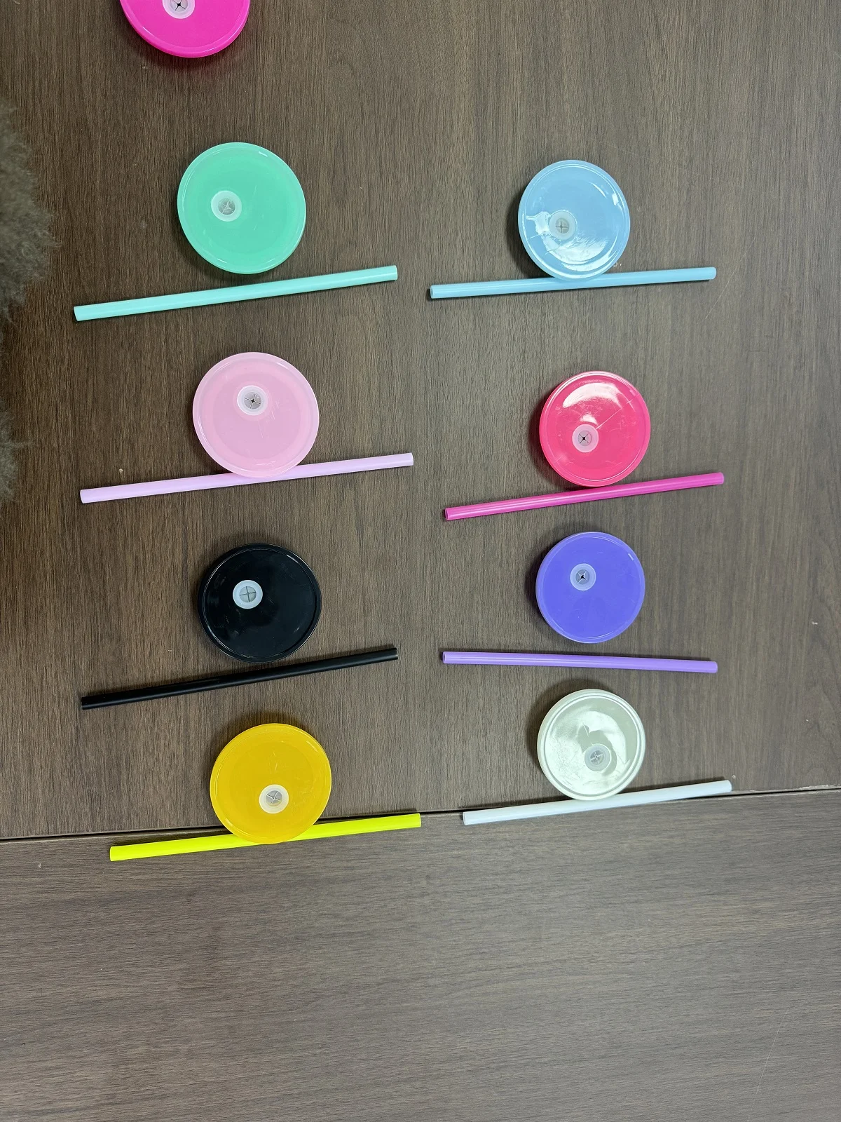 Solid Color Plastic Lid Top Colorful Plastic Cover fit 12oz/16oz Glass ...