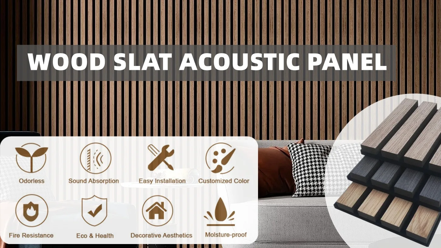 Paneles Acusticos Liston De Madera Decorativa Interior Natural Walnut ...