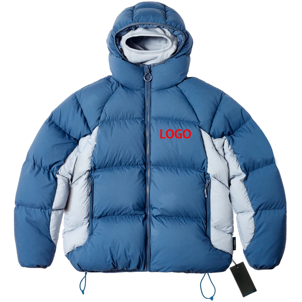 Custom Black Puffer Down Jacket for Men - Waterproof, Eco-Friendly ...