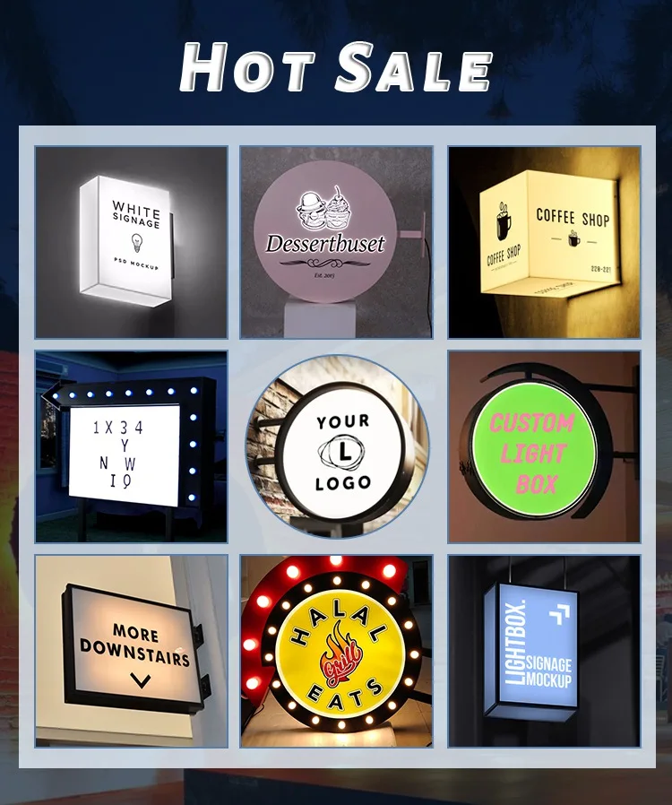 Outdoor Display 3D Signage LED Acrylic Sign Board for Store Advertising