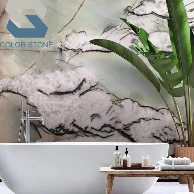 Backlit Quartzite Feature Wall Acqua Mare Crystal Quartzite Slabs ...