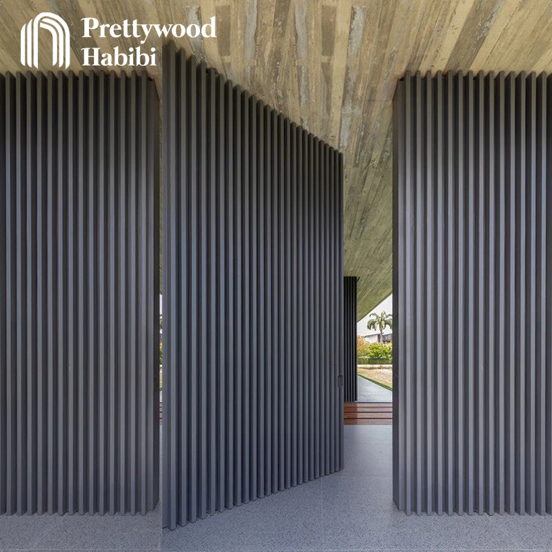 Prettywood Luxury Wooden Slat Hidden Design Pivot Door