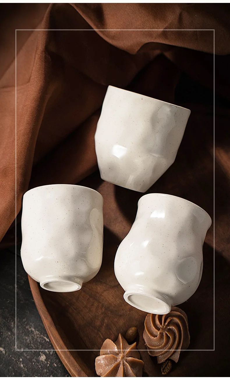 250ML Retro Coarse Pottery Kiln Arabic Tea Cups Pottery Turkish Coffee ...