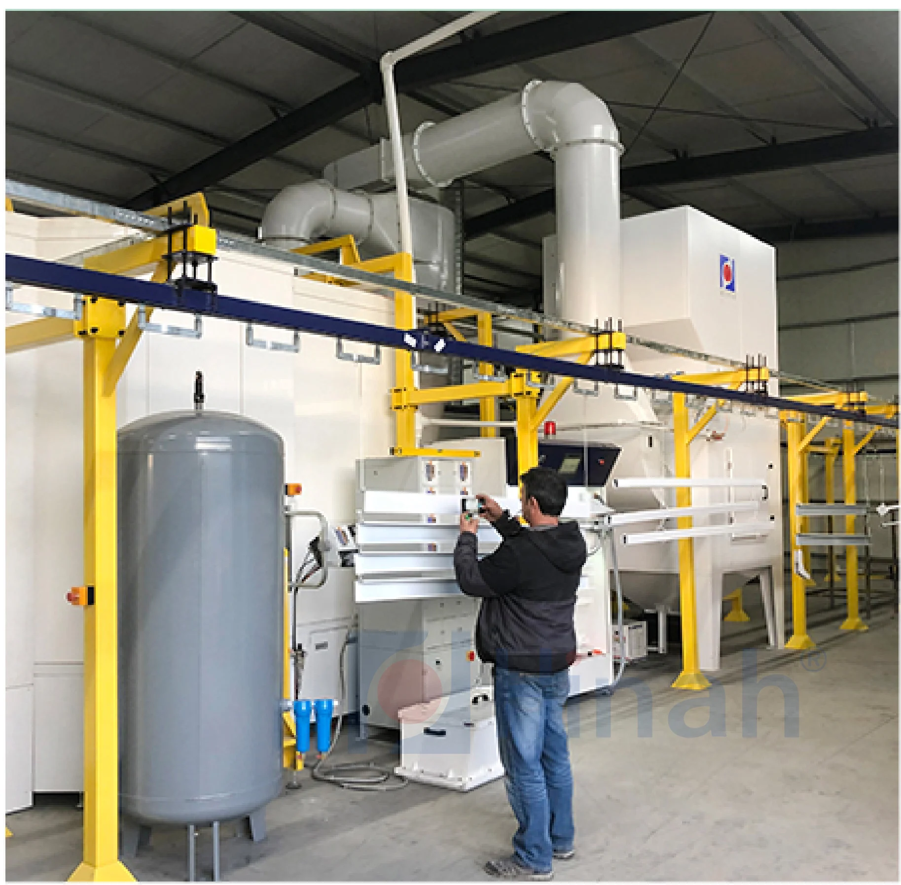 Automatic Electrostatic Powder Coating Spray Machine System Paint ...