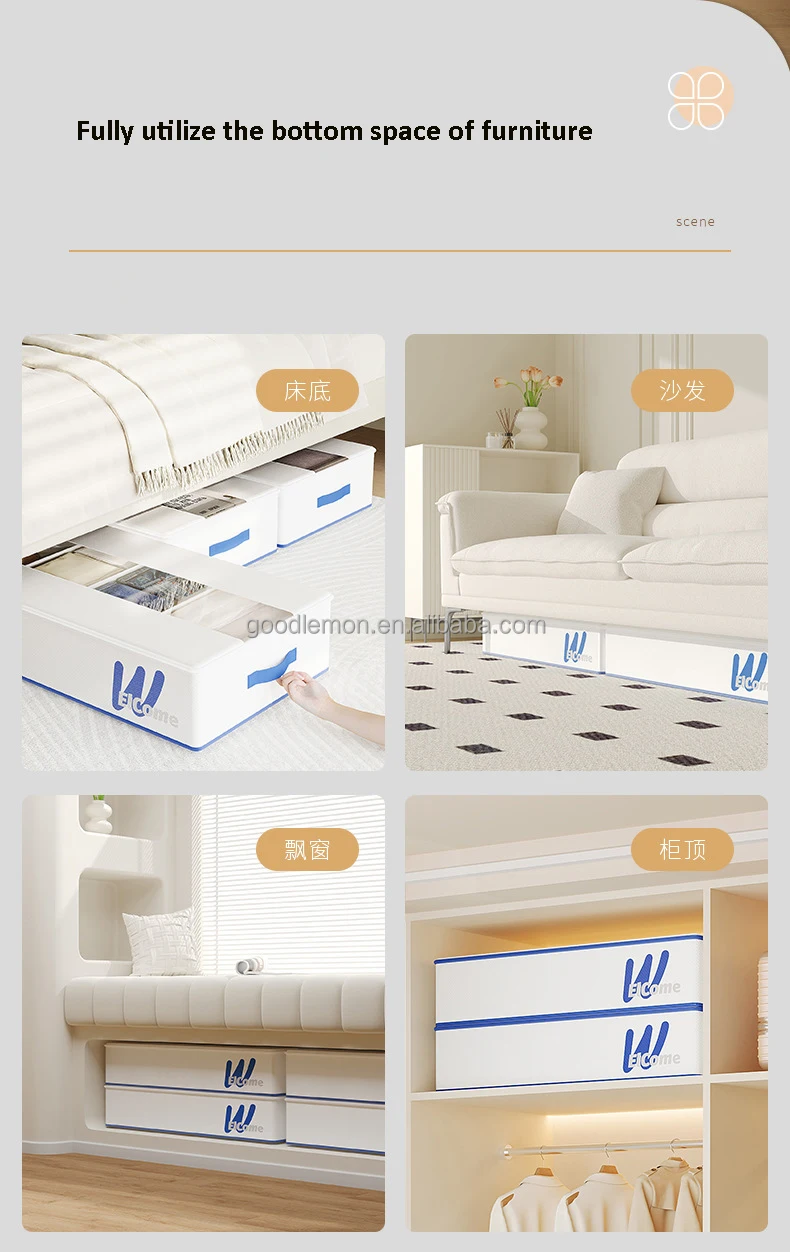 Modern Simple Foldable Sofa Bed Bottom Storage Box