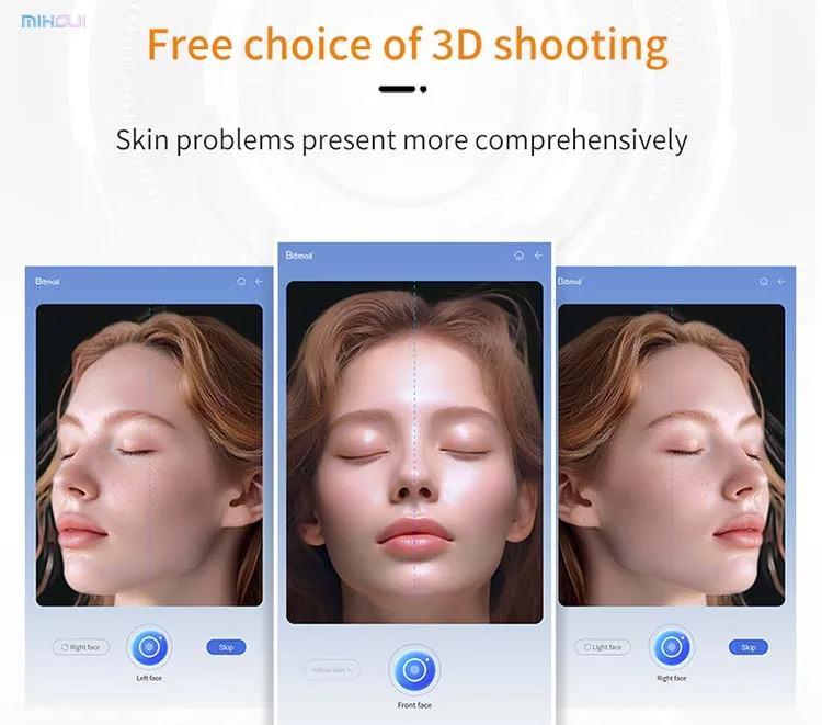 Bitmoji Skin Analysis Machine Facial Skin Analyzer 8 in 1 Skin Analysis ...