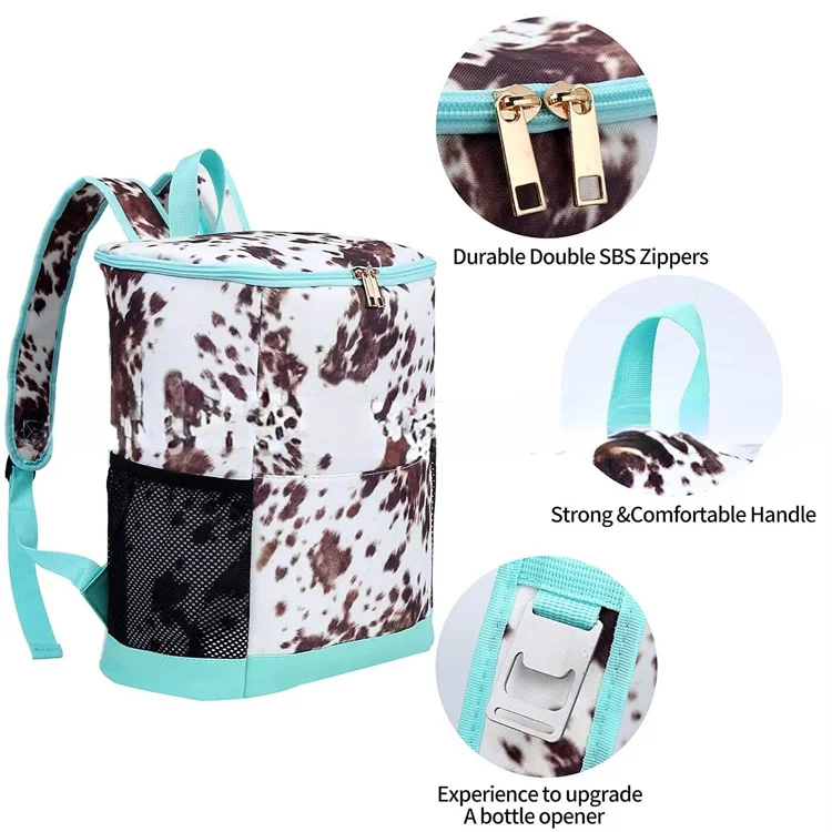 Outdoor Leopard Print Thermal Insulation Fresh-keeping Picnic Cooler ...