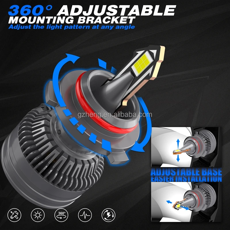 S-v23 Automobile Led Headlight Super Bright White Light 140w 16800 Lumen H1 H4 H7 H11 9004 9006 ...