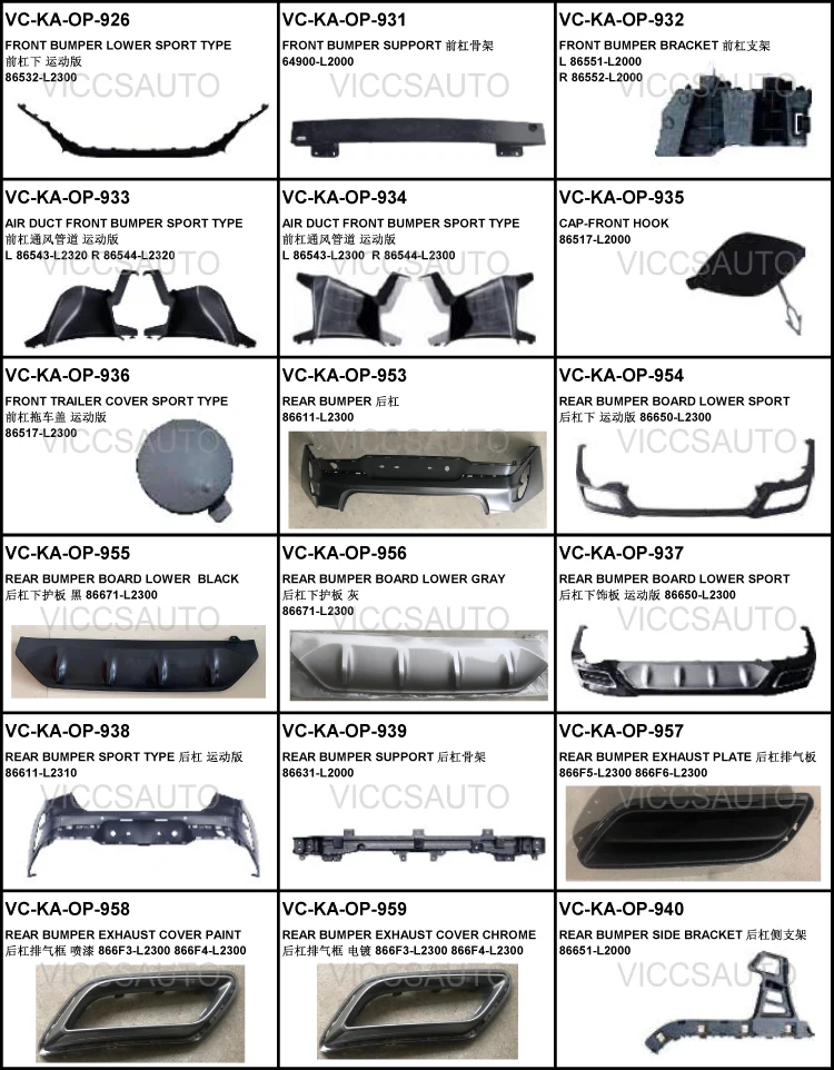 OEM 86511-L2300 for KIA OPTIMA 2020 - Sport Bumper & LED Lights