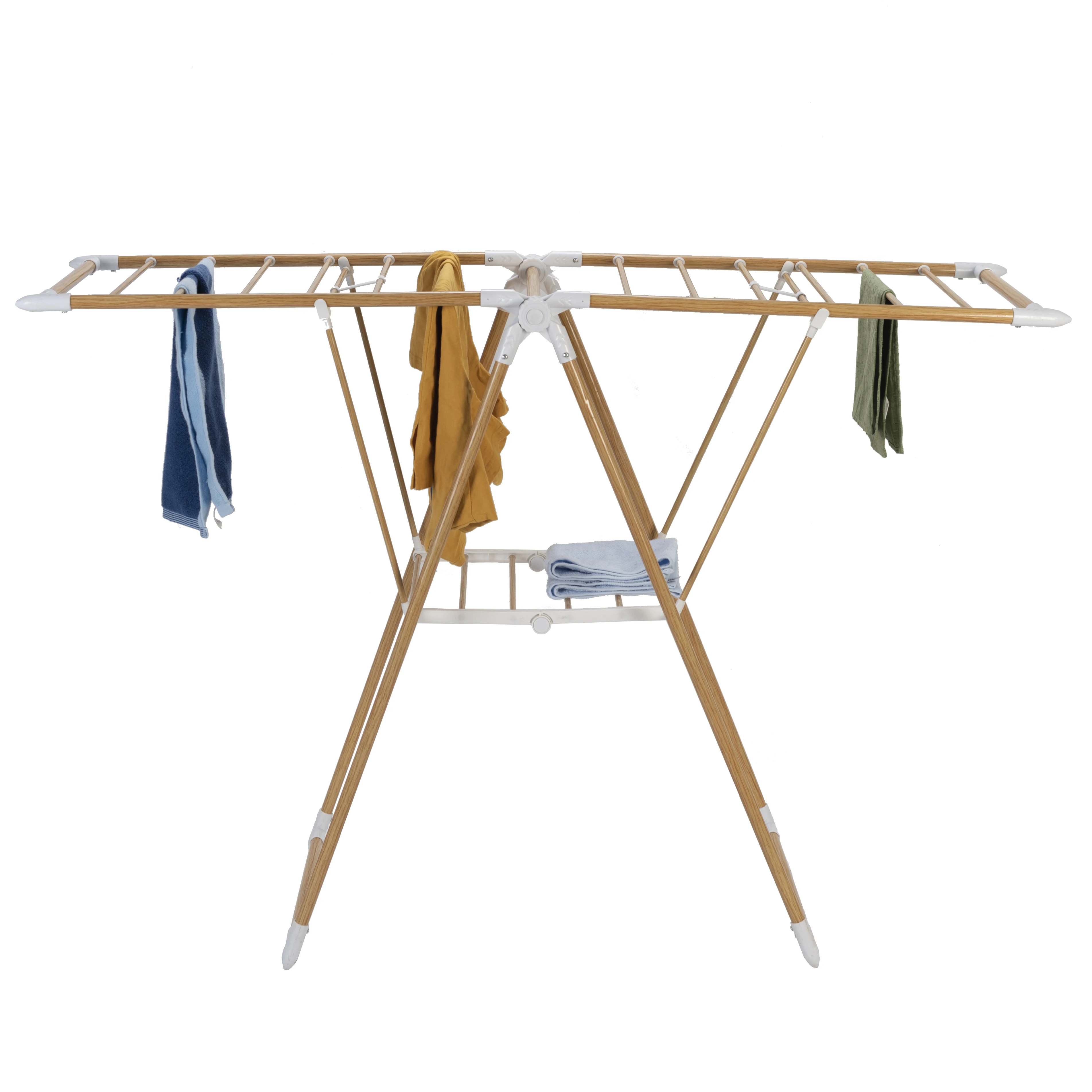 Heavy Duty Metal X Shaped Clothes Portable Laundry Hanger Large Folding ...