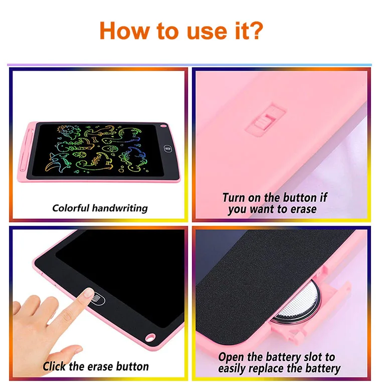 Kids Paperless Graffiti Doodel Board 8.5" LCD Writing Tablet for New ...