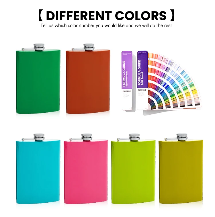 8oz Stainless Steel Custom Metal Matt Black Painting Luxury Hidden ...