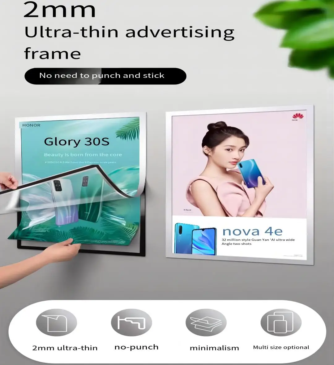 Ultrathin Magnetic Display Frames - Durable & Versatile