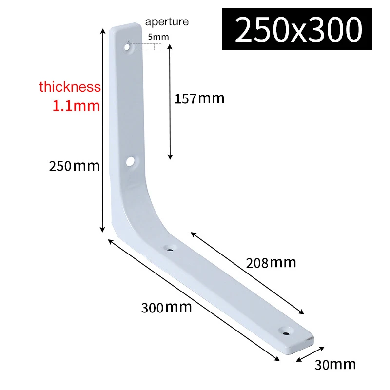 Custom Size Curved Triangular Metal Folding Bracket Thickened Wall ...