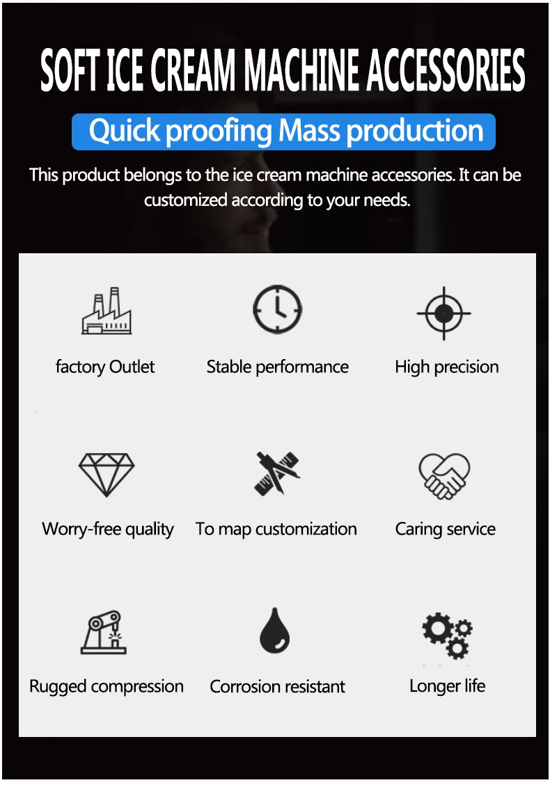 High Quality Ice Cream Machine Double Cylinder Freezing