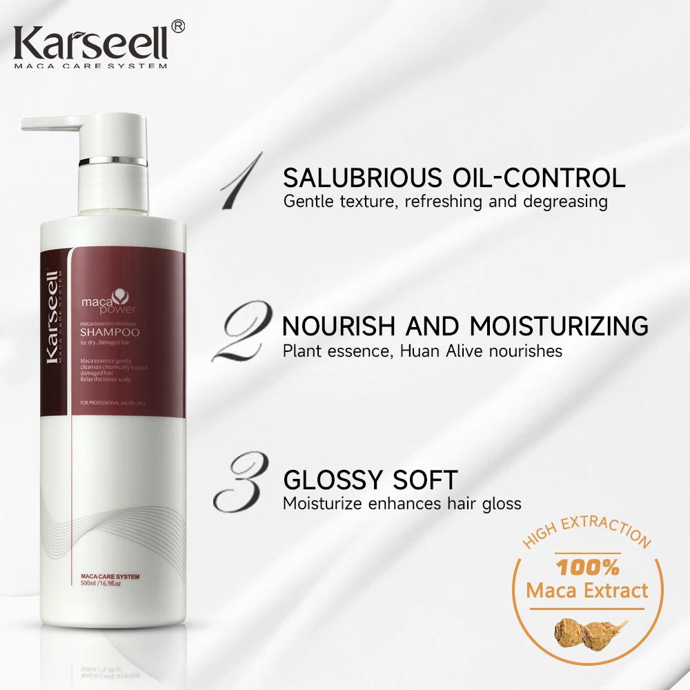 Karseell Maca Essence Moisture and Smooth Shampoo - Nourishing Hair Care