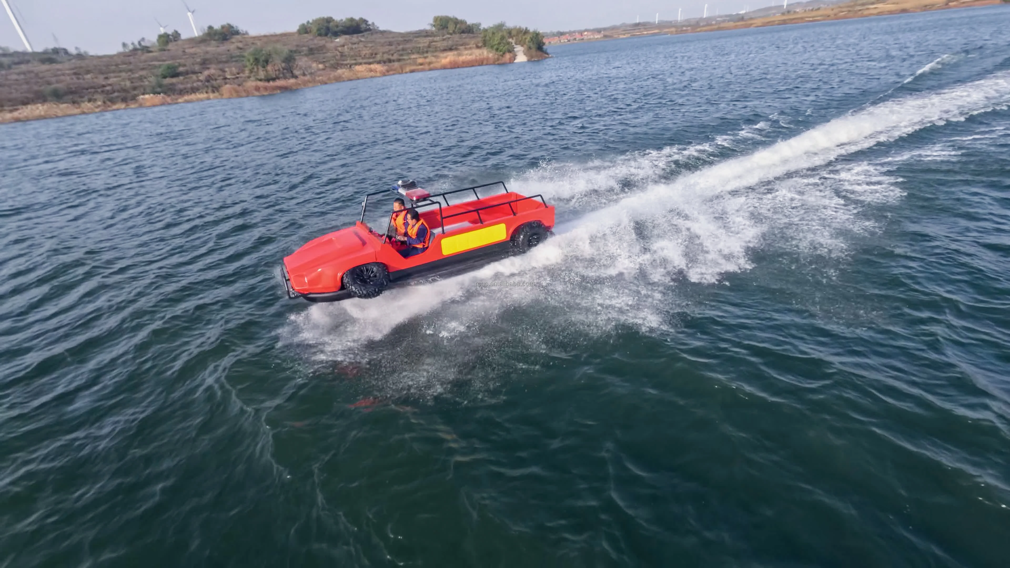 4x4 Amphibious Boat - Emergency Rescue Vehicle for Water and Land
