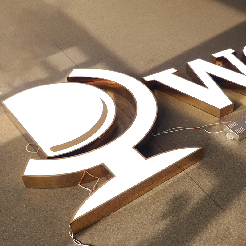 Ezd Liquor Store Sign 3d Signage Outdoor Light Aluminum Led Signs Gold ...