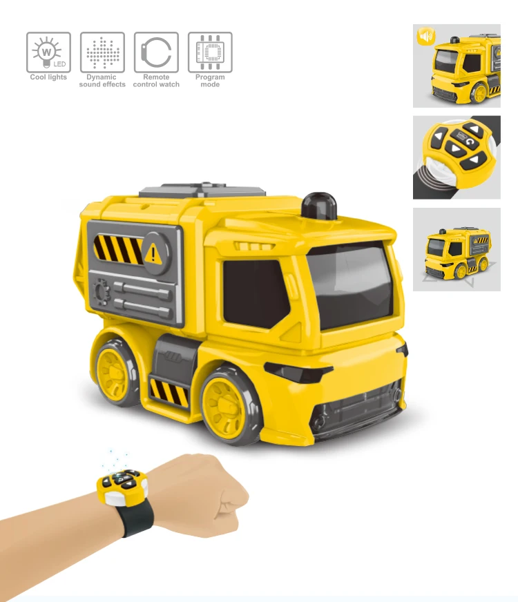 Remote Control Construction Engineering Car For Kids Watch Control Rc ...