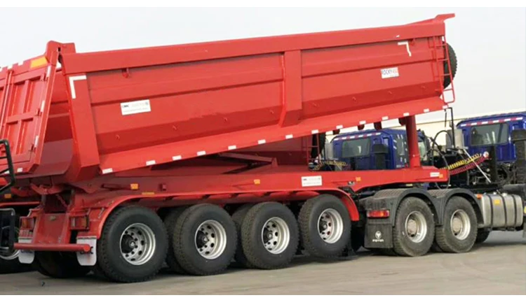 Made In China Rear Dump Semi-trailer Tri-axle U Shape Hydraulic Dumping ...