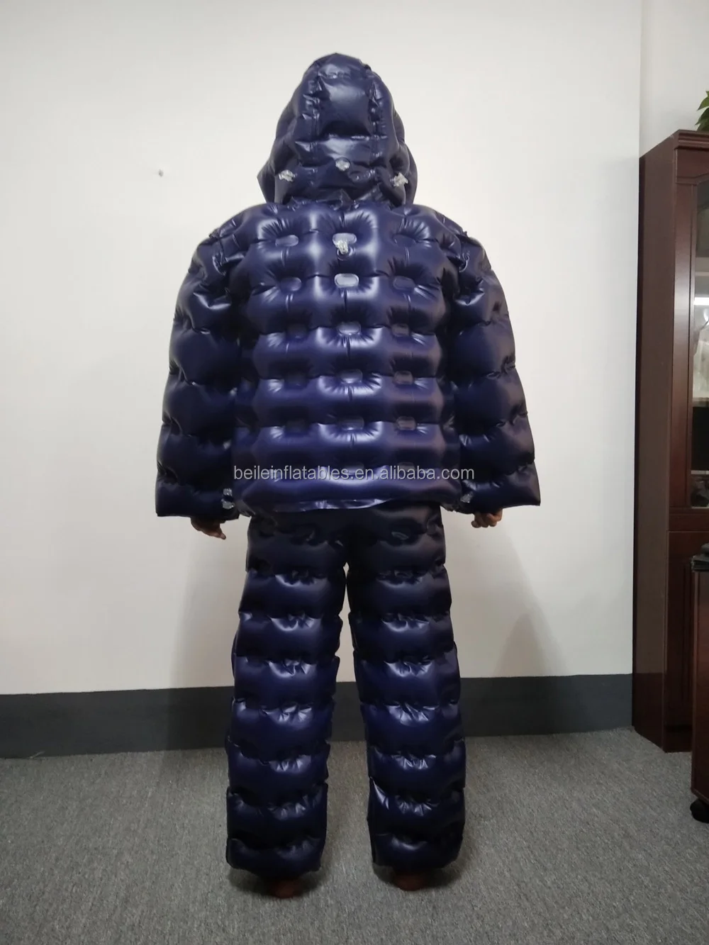 Beile Customized Blue Pvc Inflatable Down Jacket Suit For Sale - Buy ...