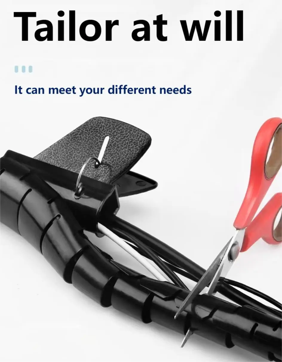 Easy Flexible Cable Spiral Wrap Wrapping Bands Cable Tidy PP Wire ...