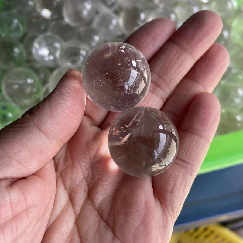 Small Size Natural Rock Clear Quartz Pendant Sphere Healing White ...