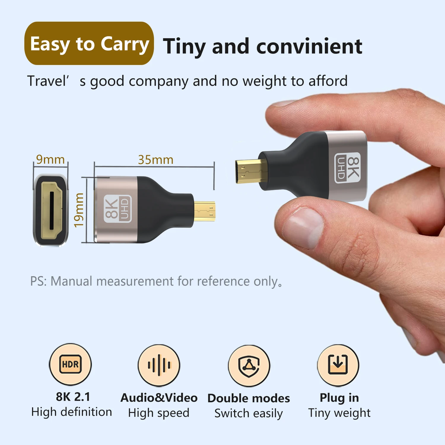 Micro HDMI Adapter HDMI Female Type-A to Micro HDMI Male Type-D Gold ...