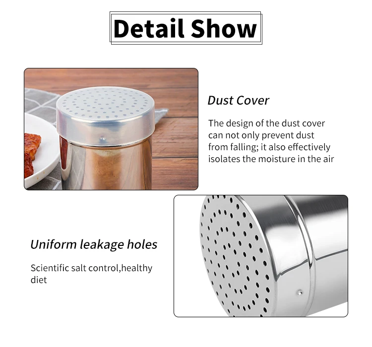 Stainless Steel Spice Shaker Seasoning Dispenser Spice Bottles With ...