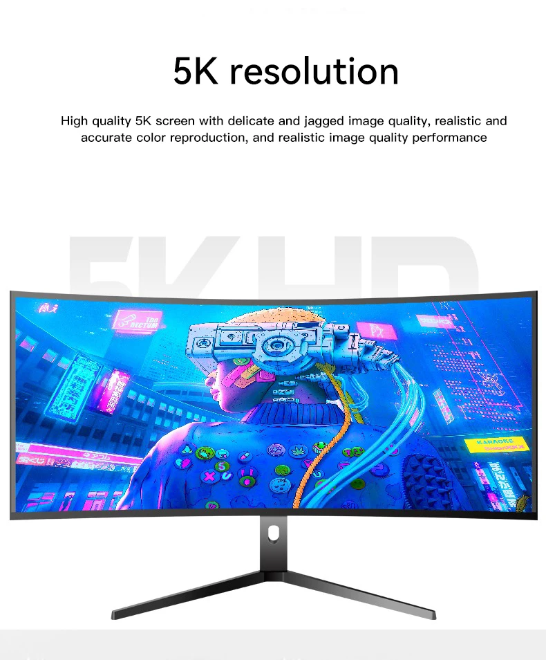 40 Inch 5120*2160 5K 75HZ Curved LED Screen Computer Gaming Monitor PC ...