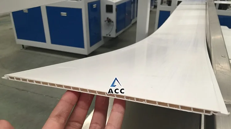 250mm Plastic PVC ceiling panel production line PVC gusset extruder ...