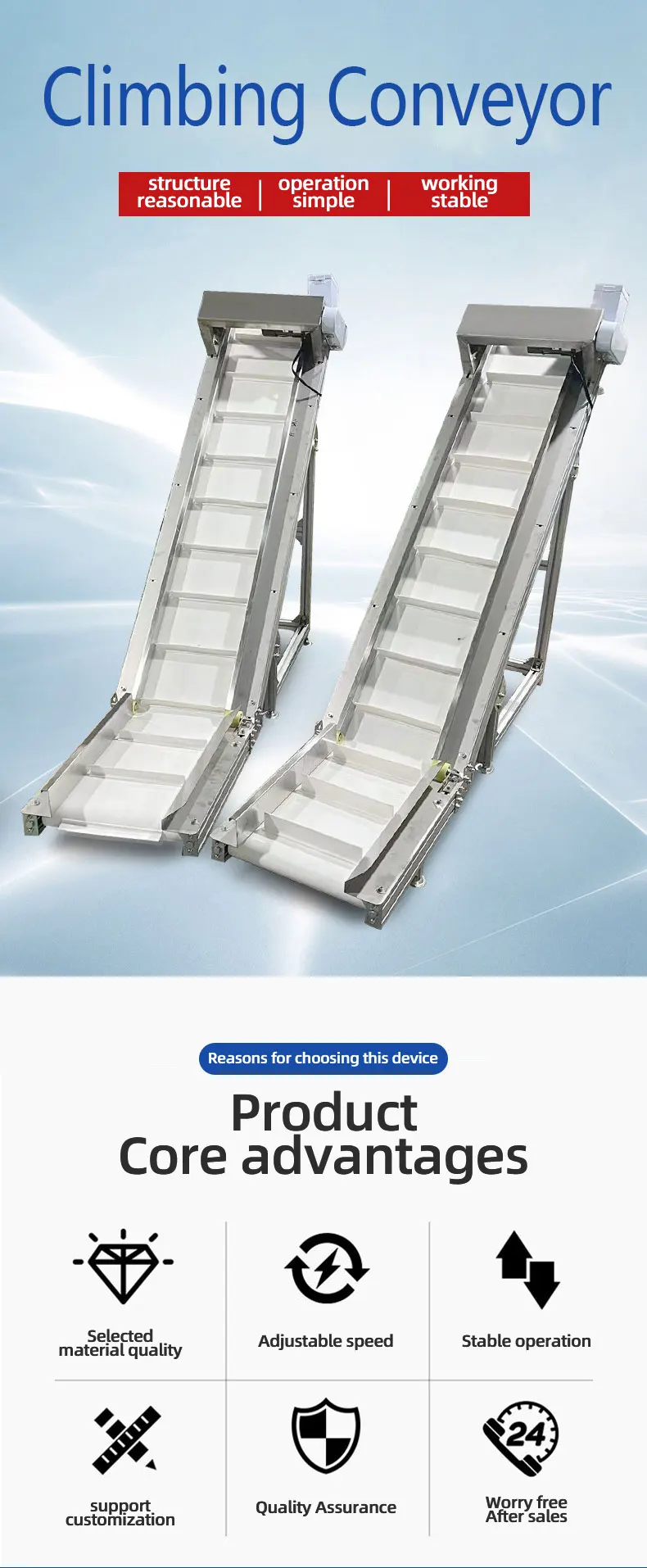 Langle Adjustable Height Inclined Belt Conveyor/horizontal Belt ...