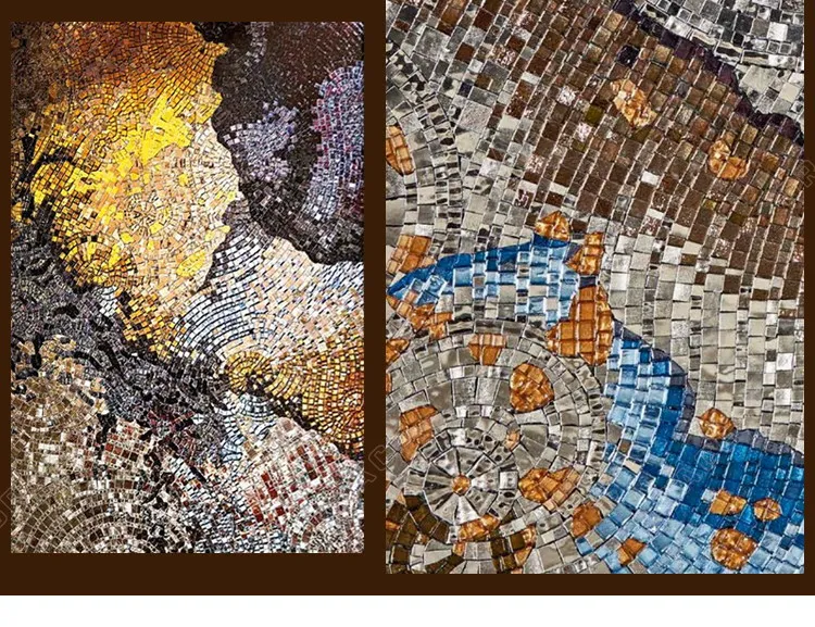 Customized Glass Mural Art Mosaic Wall Tile Living Room