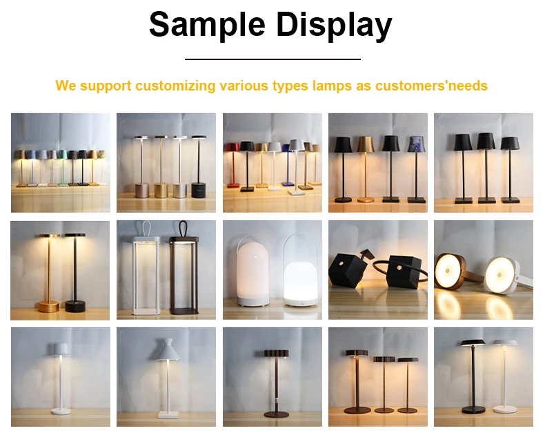 European Mini Rechargeable Cordless Touch Table Lamp Indoor Outdoor ...