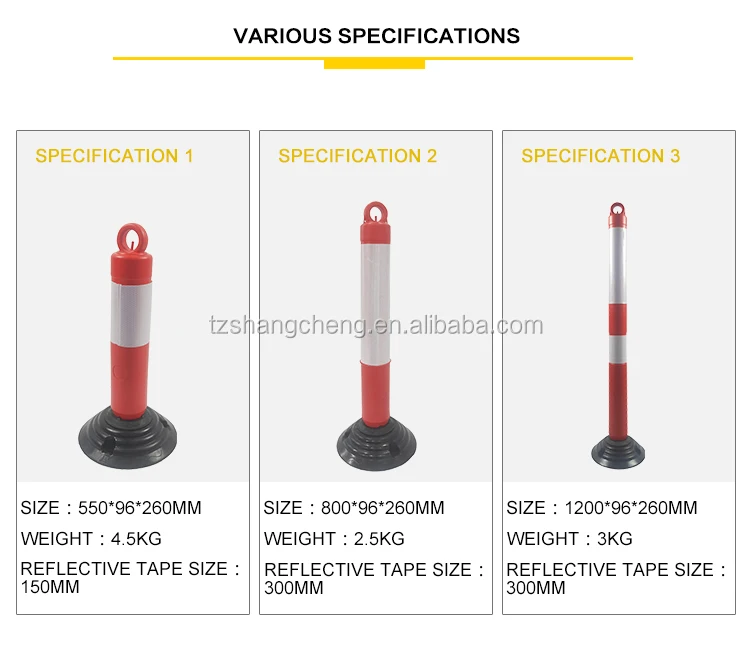 Traffic Barrier Flexible Spring Delineator Post Road Safety Barrier ...