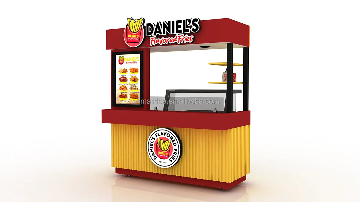 French Fries Cart - Removable Street Fast Food Stand